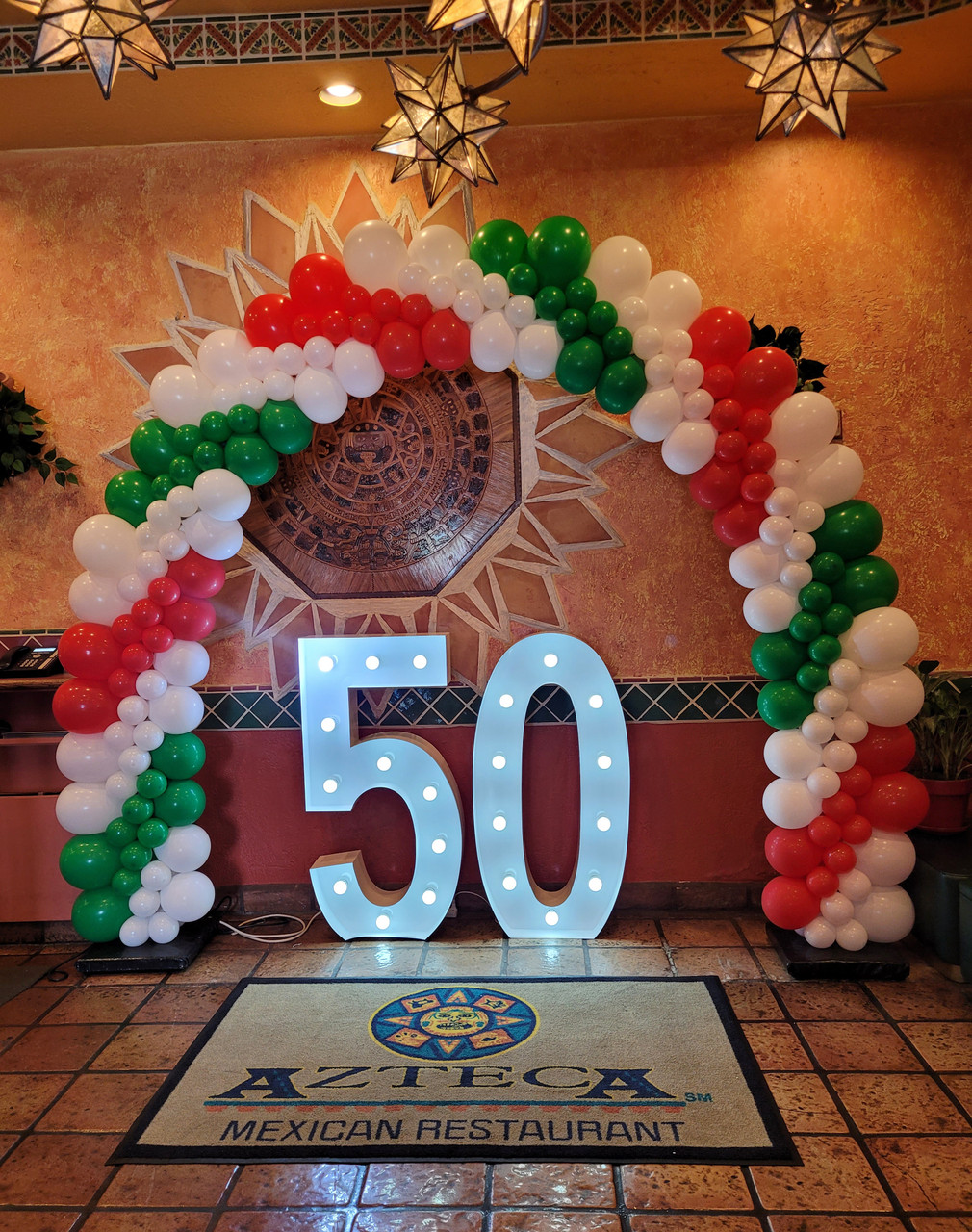 Balloon Decor - LIGHTED NUMBERS - M & M Balloon Co. of Seattle